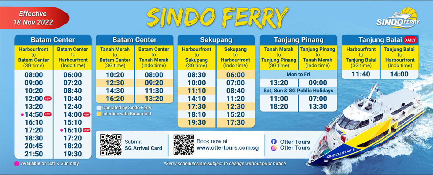 Sindo Ferry (From Harbourfront, Singapore) – OTTER TOURS